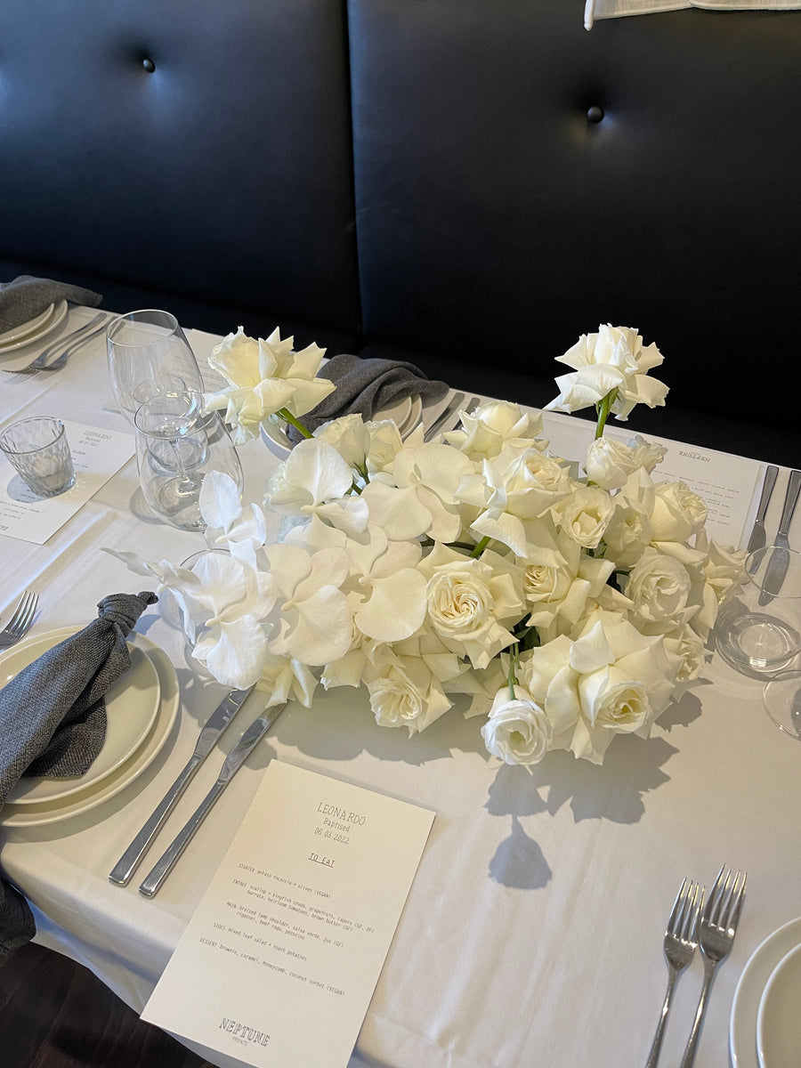 CUSTOM LARGE TABLE CENTREPIECE WITH ORCHID – Amalfi Floral Design